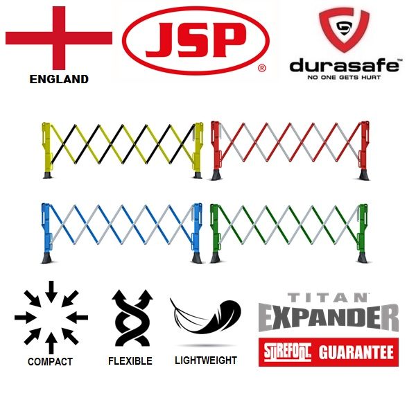 JSP Titan Expander Portable Expanding Barrier 3100mm x 1000mm x 600mm ...