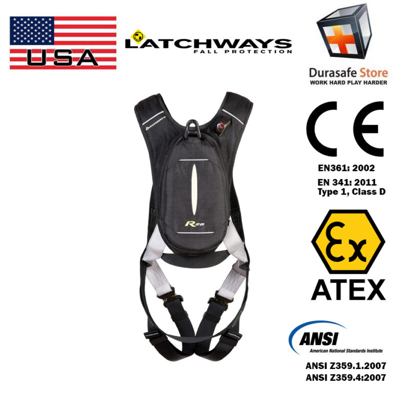 MSA 68202-00L Latchways R20 Personal Rescue Device With Larges Harness ...