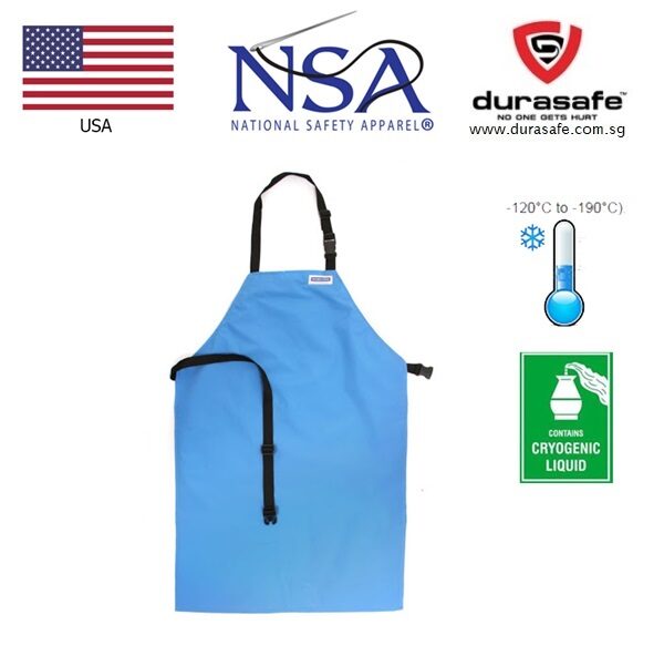 NSA A02CR24I36IC Cryogenic Waterproof Ultra Cold Bib Apron Blue 24" x ...