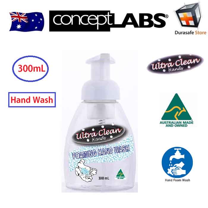 CONCEPT LABS UCHFW300 Ultra Clean Hands Foam Wash Hand Cleaner 300ml ...