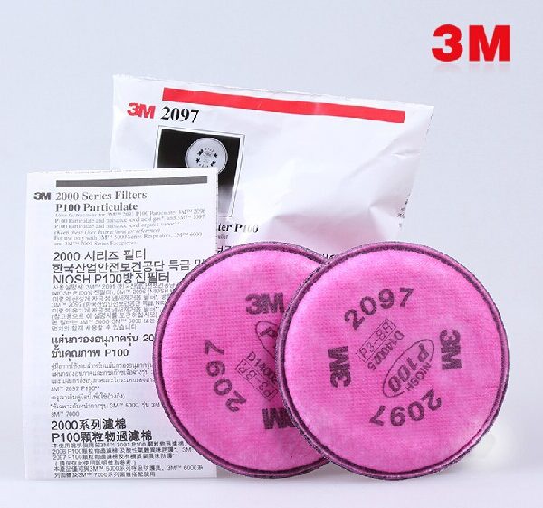 3M Particulate Filter 2097 P100, with Nuisance Level Organic Vapor Relief (Pack of 2) - Durasafe ...