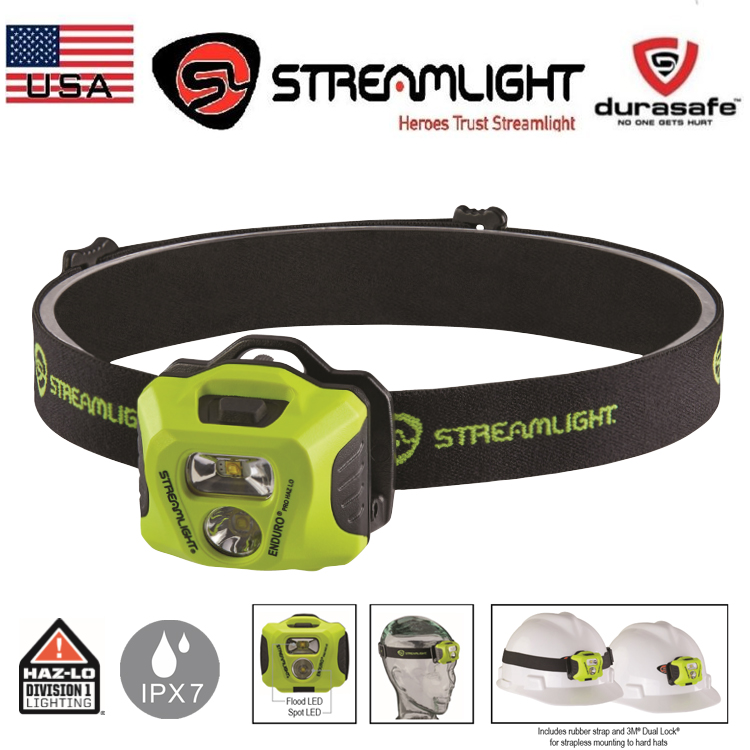 STREAMLIGHT 61424 Enduro Pro HAZ-LO Intrinsically Safe Yellow Headlamp ...