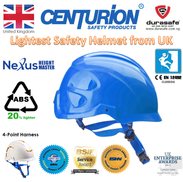 CENTURION S16ELBFMR Nexus Heightmaster Ratchet Vented Light Blue Helmet ...
