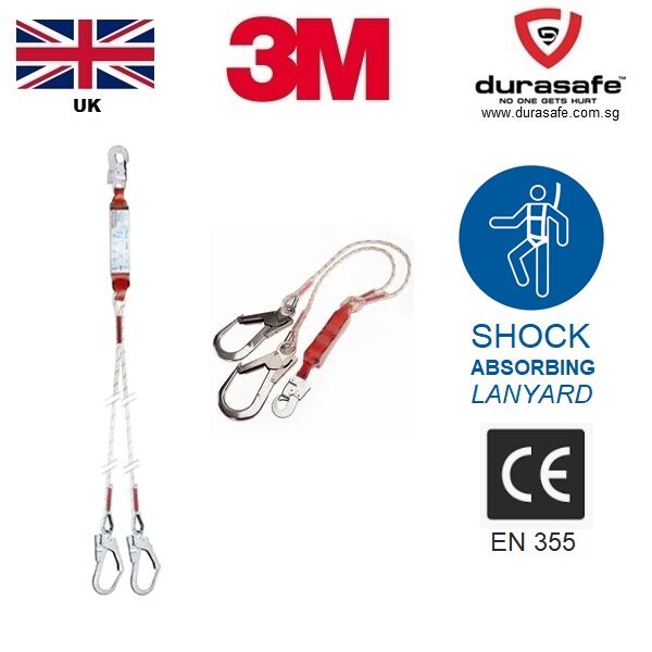 3M Protecta® Sanchoc™ Shock Absorbing Lanyard AE532/31, Kernmantle Rope ...