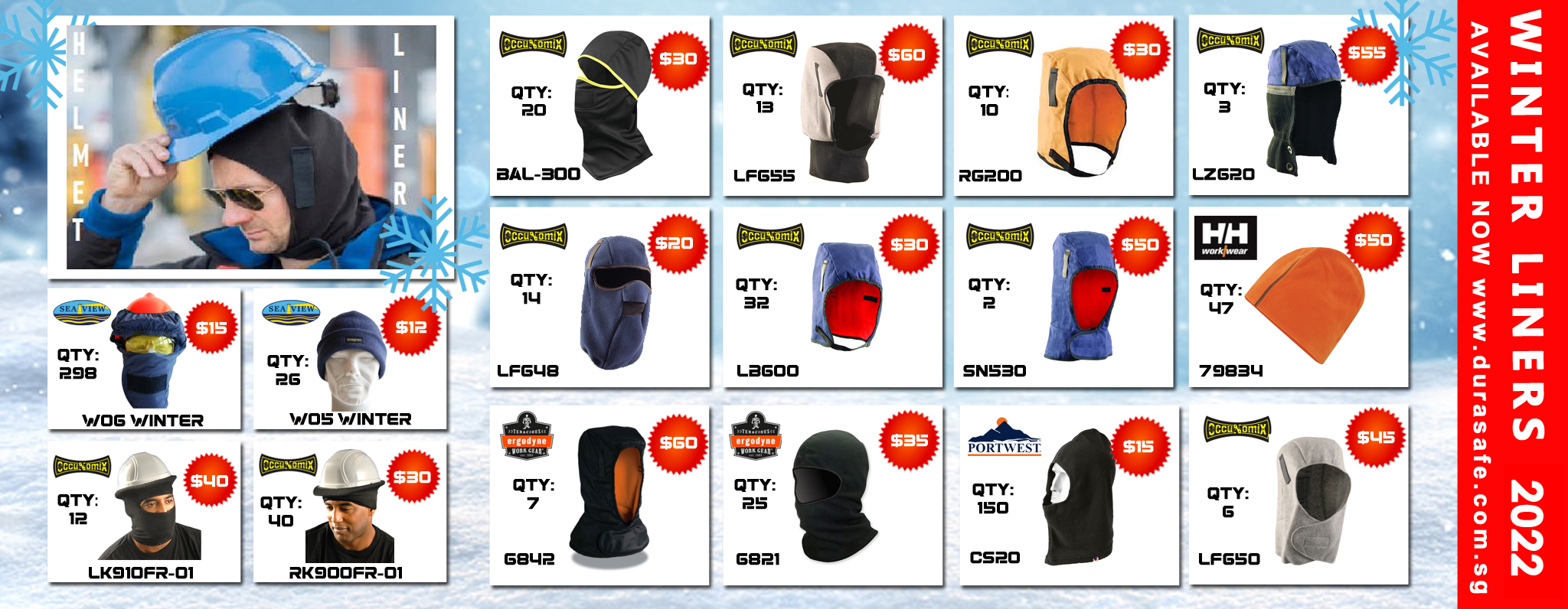 IMPA WINTER LINER HELMET - Durasafe Shop