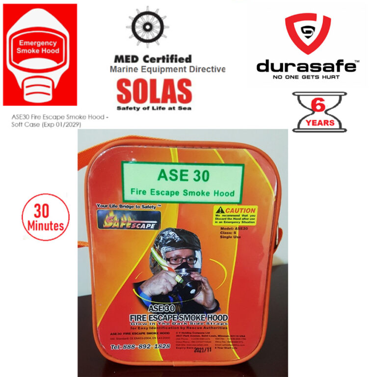 ASE30A 30 Minute Soft Case Fire Escape Smoke Hood - Durasafe Shop