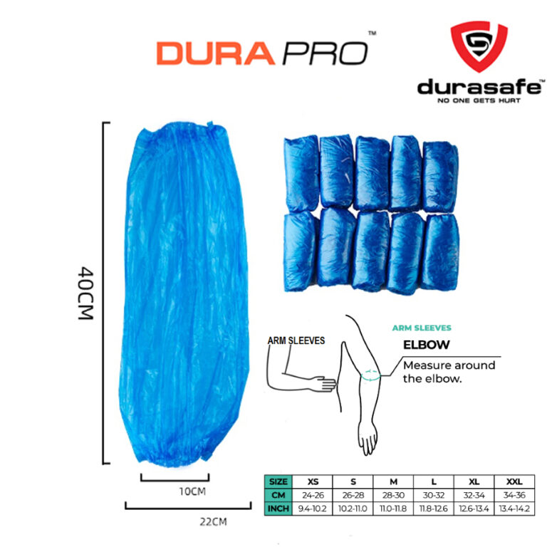 DuraPro Disposable Plastic Sleeve Cover-pkg- 20/1packet - Durasafe Shop