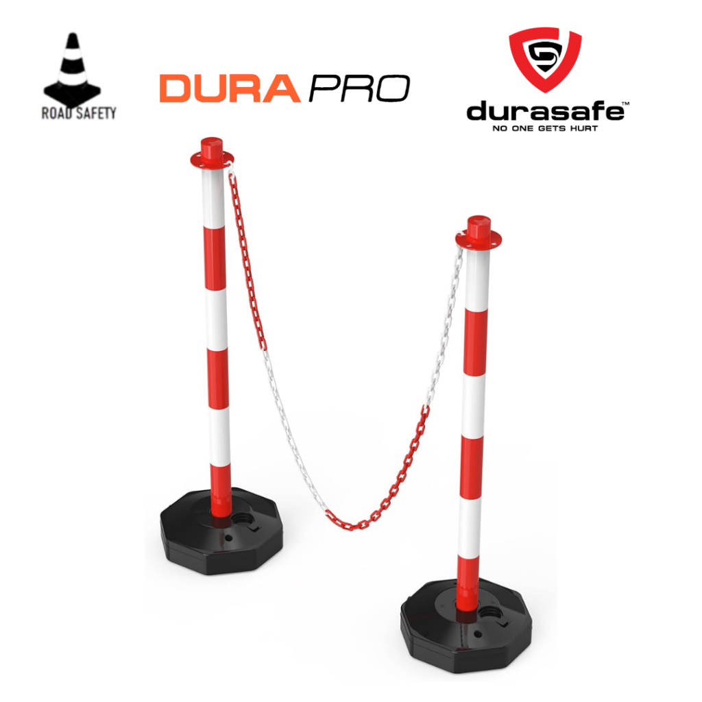 DURAPRO RoadSafe W-WP Safety Post and Base Without Chain - Durasafe Shop
