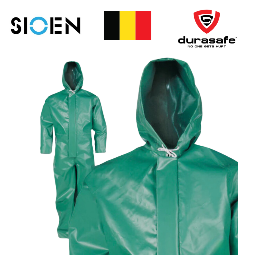 SIOEN 5996 Botlek Chemtex PVC Coverall Green - Durasafe Shop