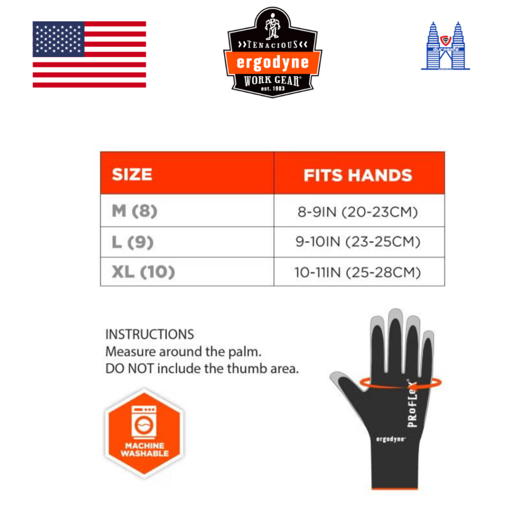ERGODYNE ProFlex 9000 Lightweight Anti-Vibration Gloves - Durasafe Shop