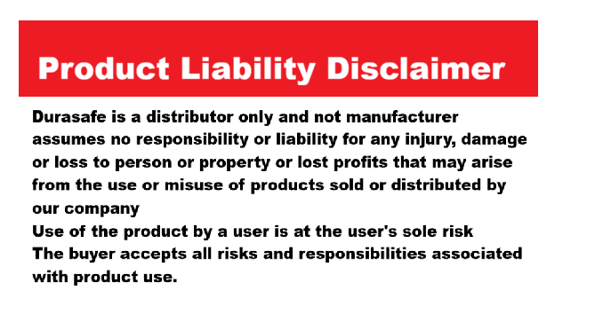 Product Liability Disclaimer - Durasafe Shop